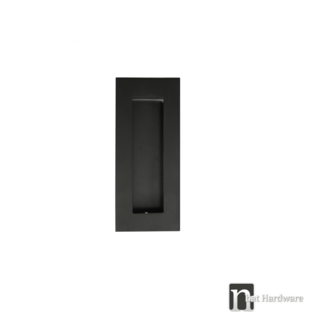 180mm x 60mm Matt Black Sliding Flush Pull | nBat Hardware