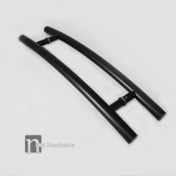 Matt Black Entry Door Pulls 600mm Fitzgerald | nBat Hardware