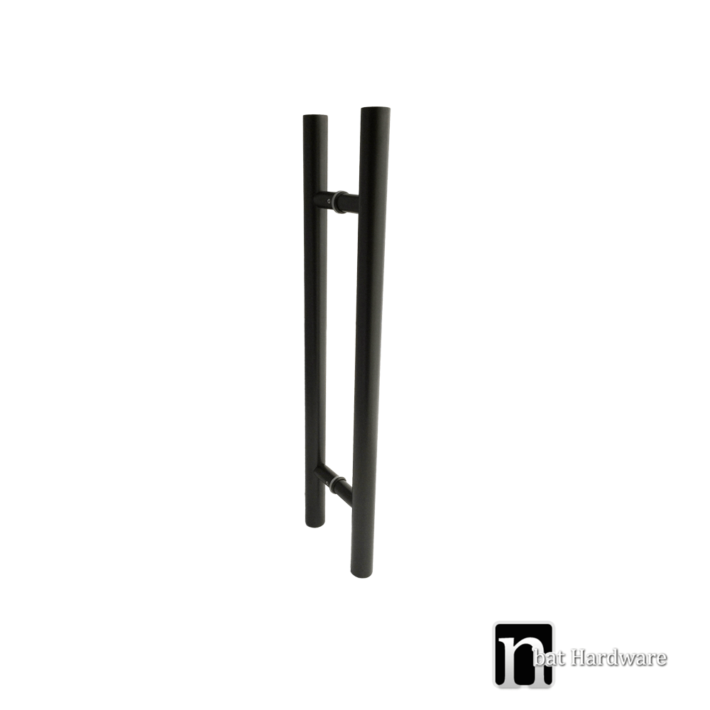 Matt Black Entry Door Pulls 800mm Bisset | nBat Hardware