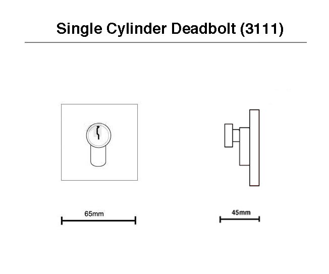 Single Cylinder Deadbolt with a Snib (3111MB) – Matt Black Finish ...