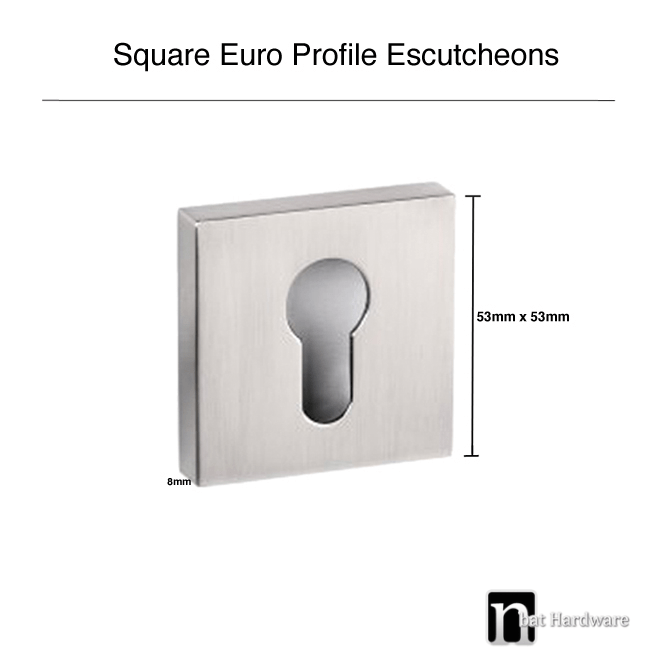 Matt Black Square Escutcheons | nBat Hardware