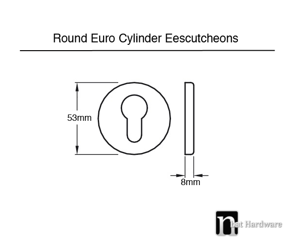 Matt Black Finish Round Escutcheons | nBat Hardware