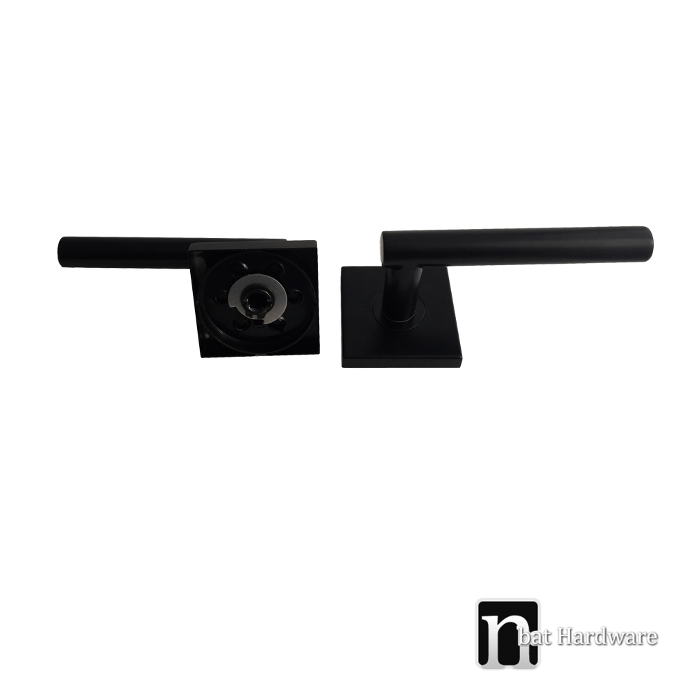 Matt Black Entrance Lock Set - Smith Series | nBat Hardware