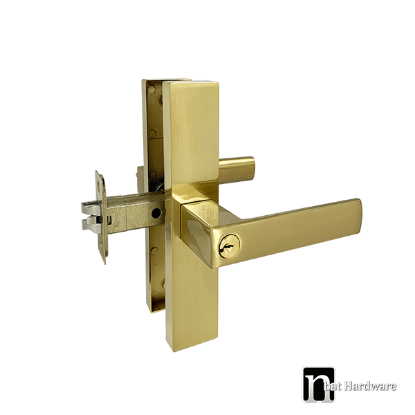 Brass Finish Entrance Lock Set - Mackay Series | nBat Hardware